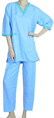 O.T DRESS SKY BLUE ROUND NECK FEMALE Price in Pakistan - Surgicals.Pk