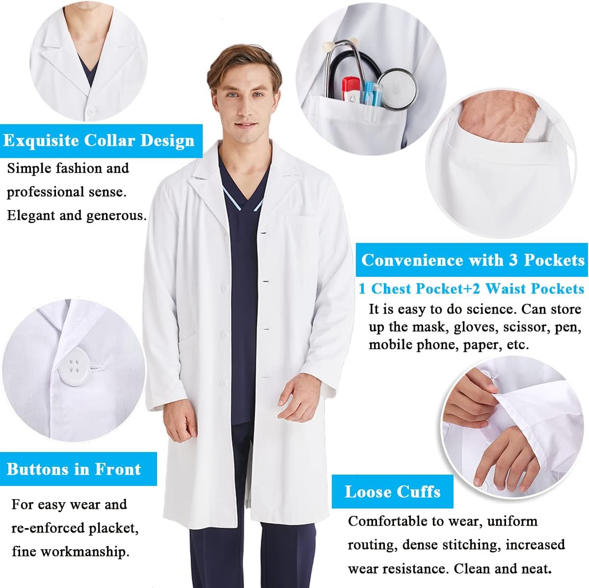 White Lab Coat Price in Pakistan - DR Coat White Male / Female - Surgicals